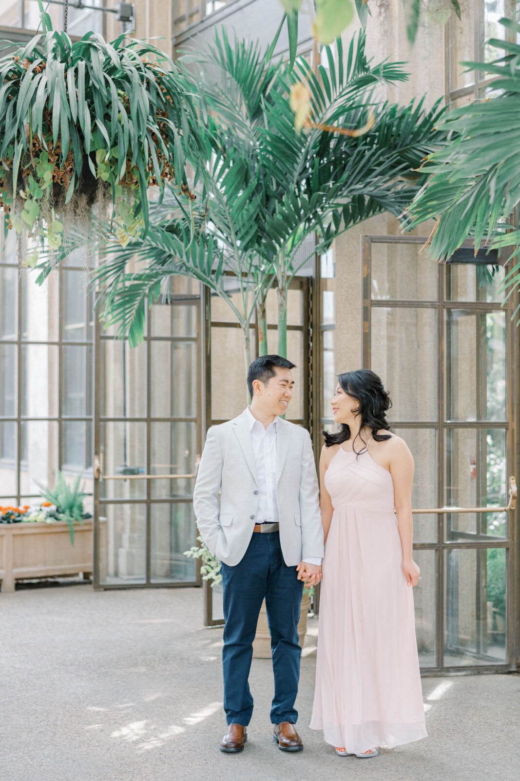 Longwood Gardens Spring Engagement | Chantel + Emile
